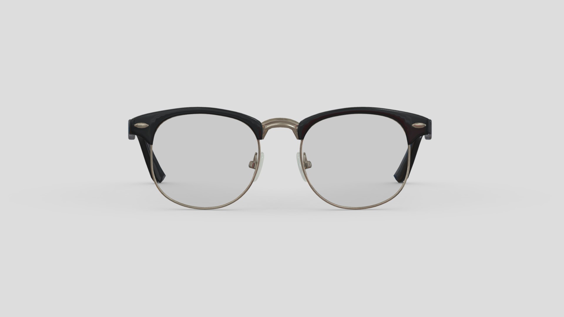 3D Classic Half Frame Glasses Low Poly PBR Realistic - TurboSquid 1930514