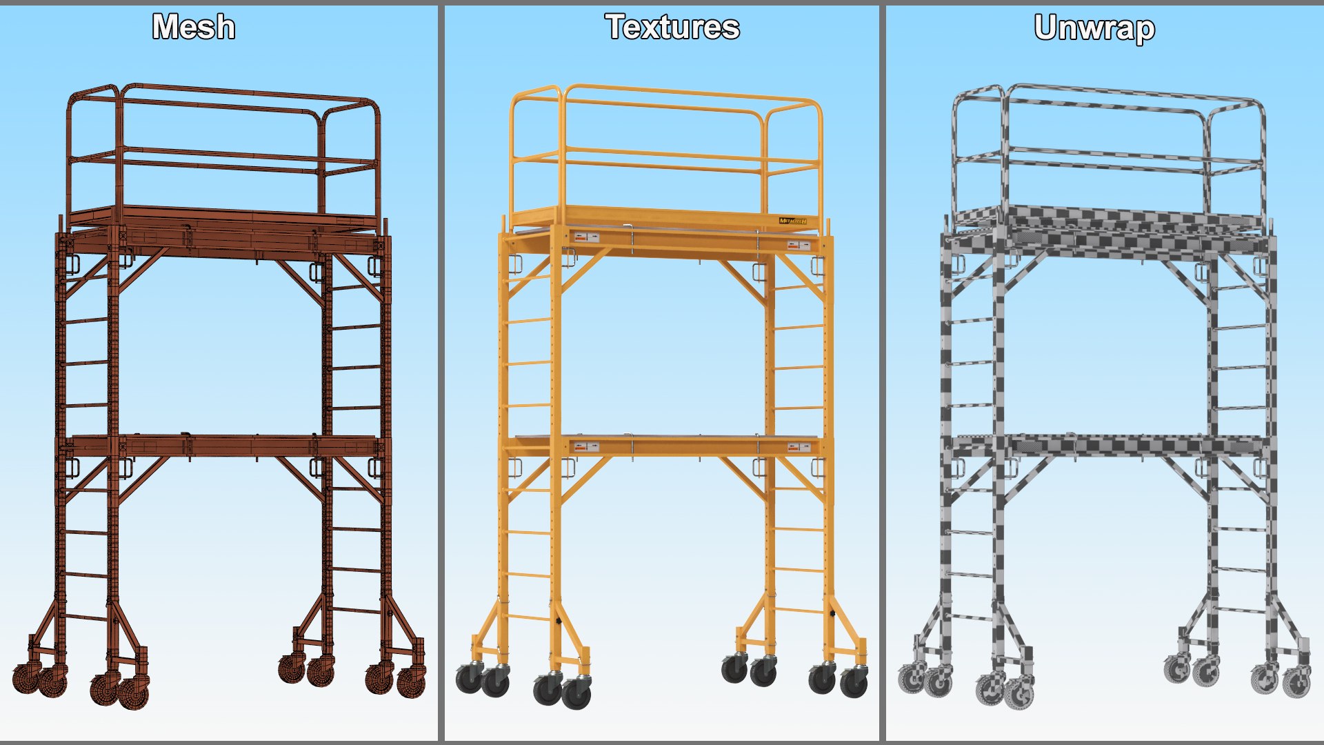 Multi Purpose Rolling Scaffolding 3D model - TurboSquid 2135028