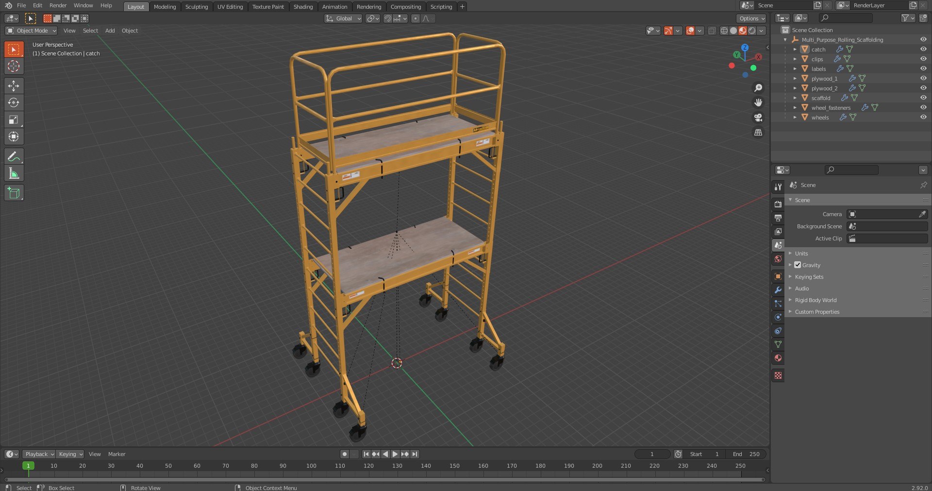 Multi Purpose Rolling Scaffolding 3D model - TurboSquid 2135028