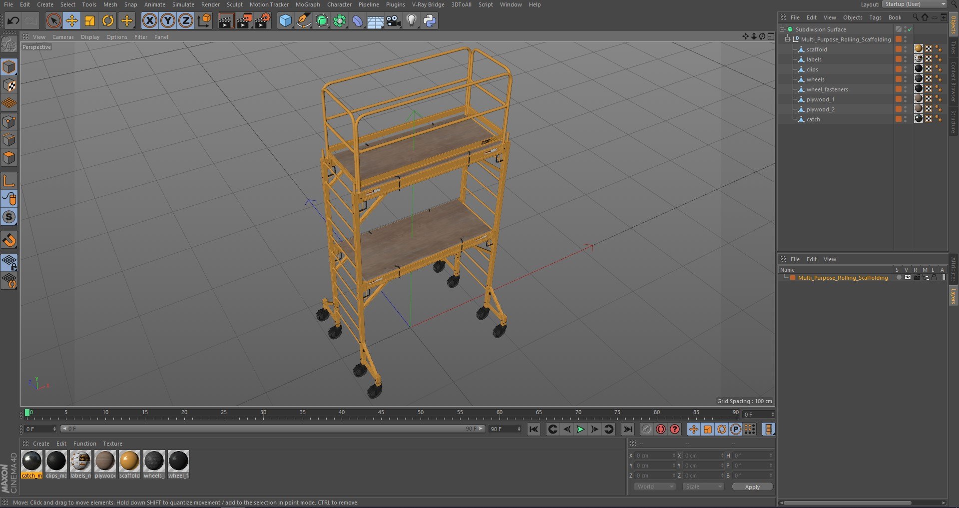 Multi Purpose Rolling Scaffolding 3D model - TurboSquid 2135028