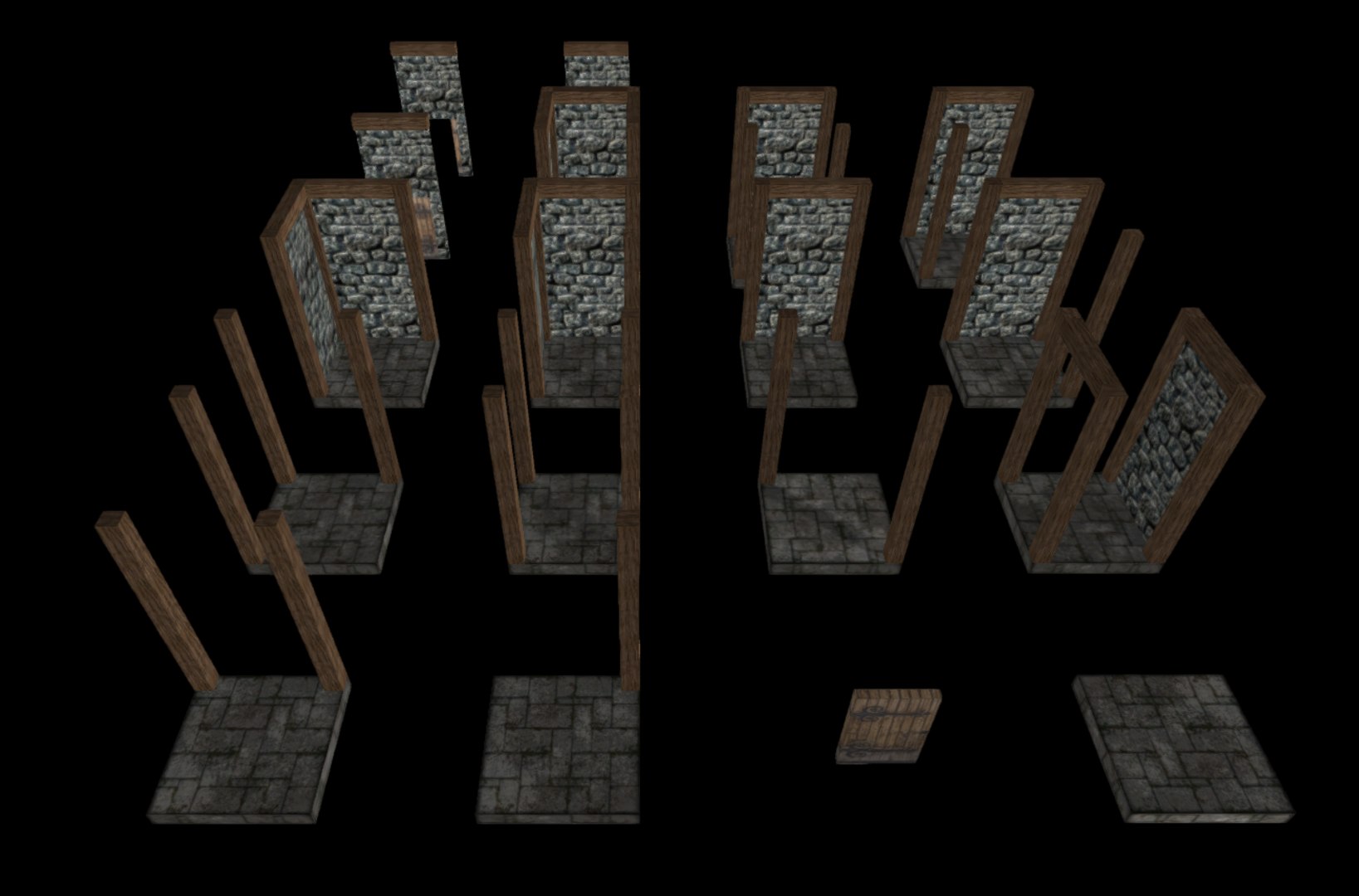 3d Model Simple Dungeon Set