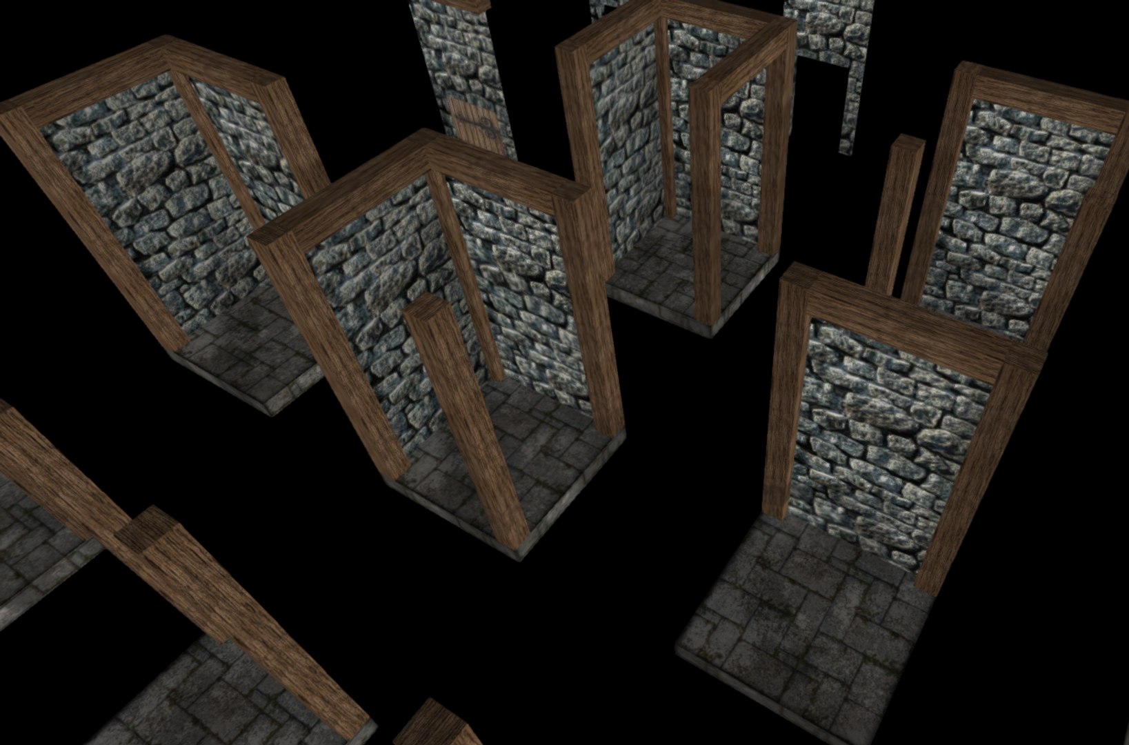 3d Model Simple Dungeon Set