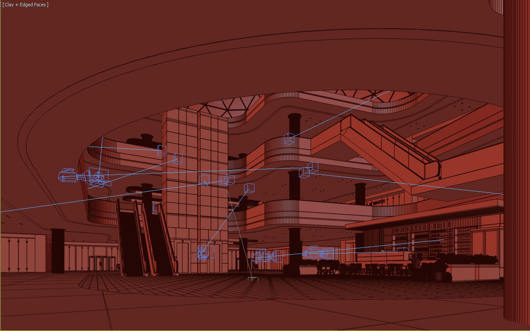 3D Modern Shopping Mall Interior model - TurboSquid 2038467