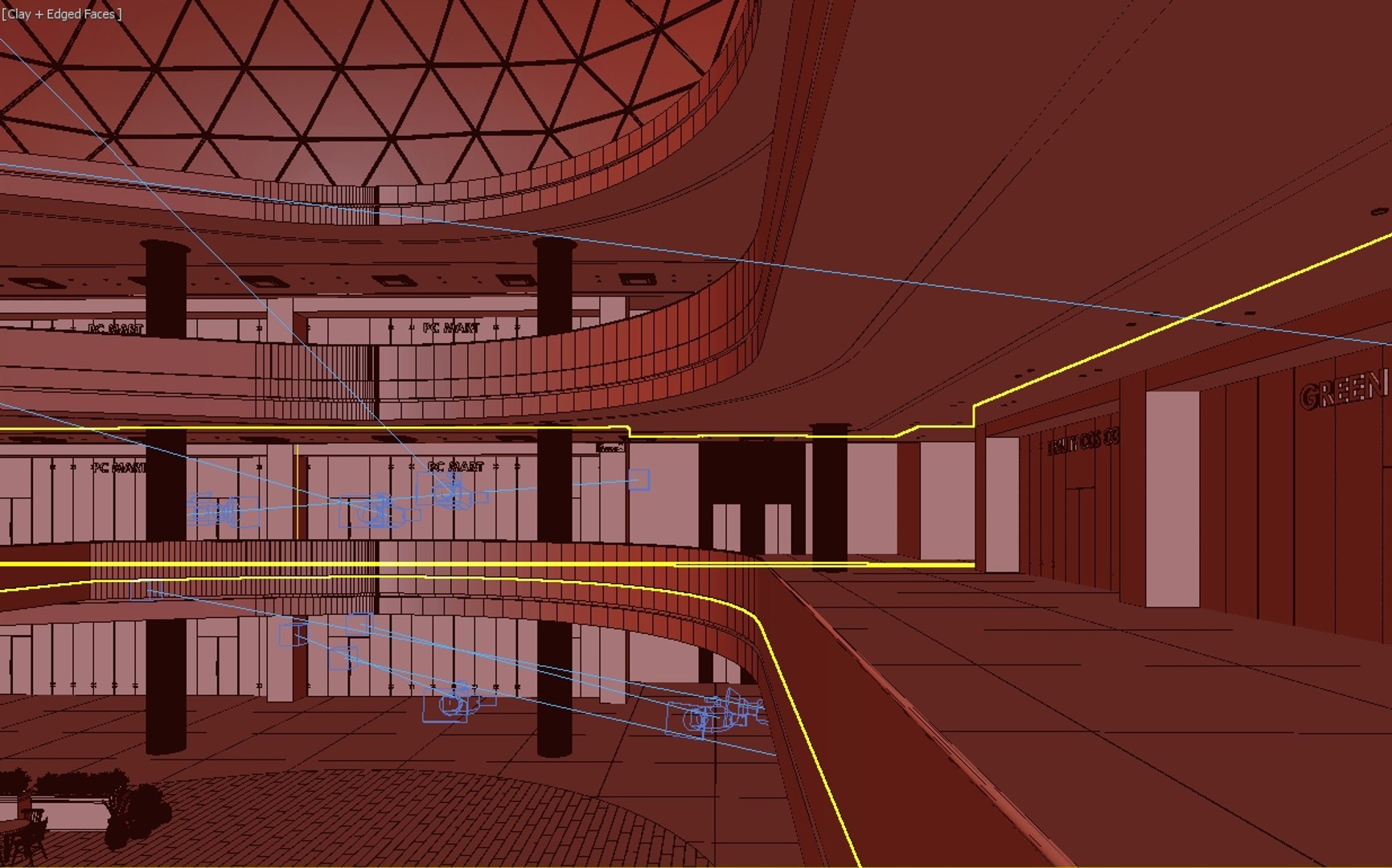 3D Modern Shopping Mall Interior model - TurboSquid 2038467