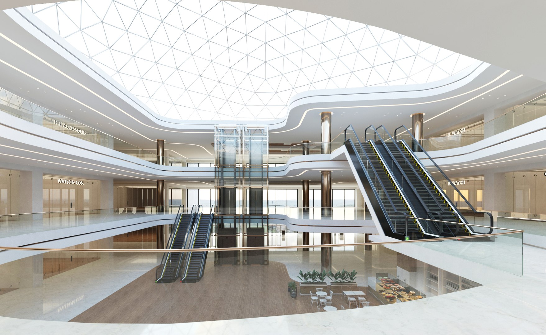 3D Modern Shopping Mall Interior Model - TurboSquid 2038467