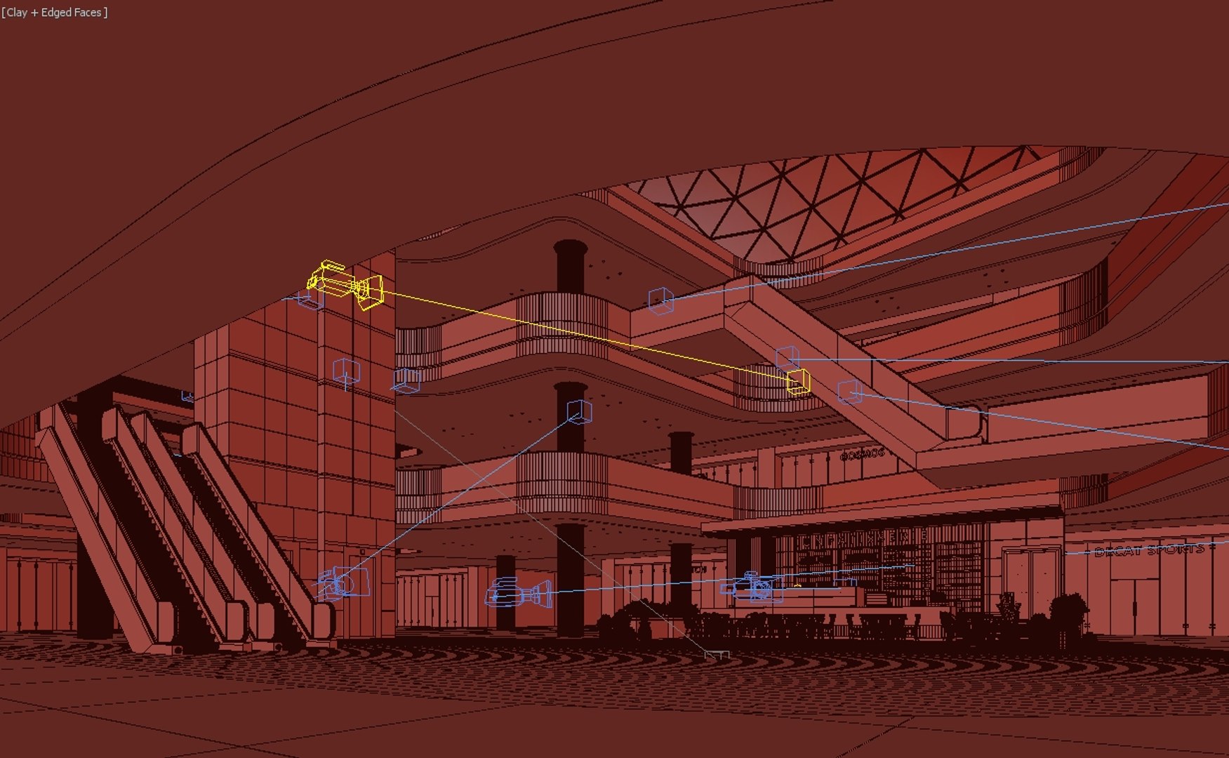 3D Modern Shopping Mall Interior model - TurboSquid 2038467