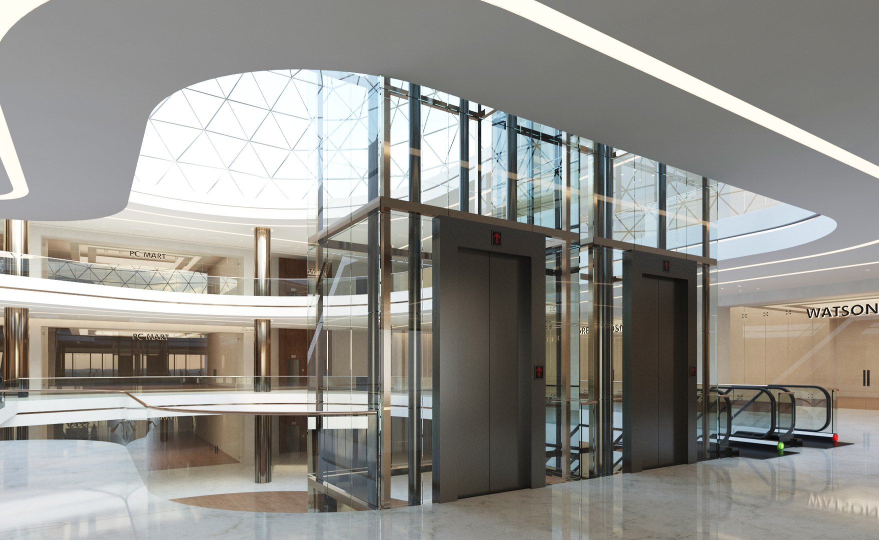 3D Modern Shopping Mall Interior Model - TurboSquid 2038467