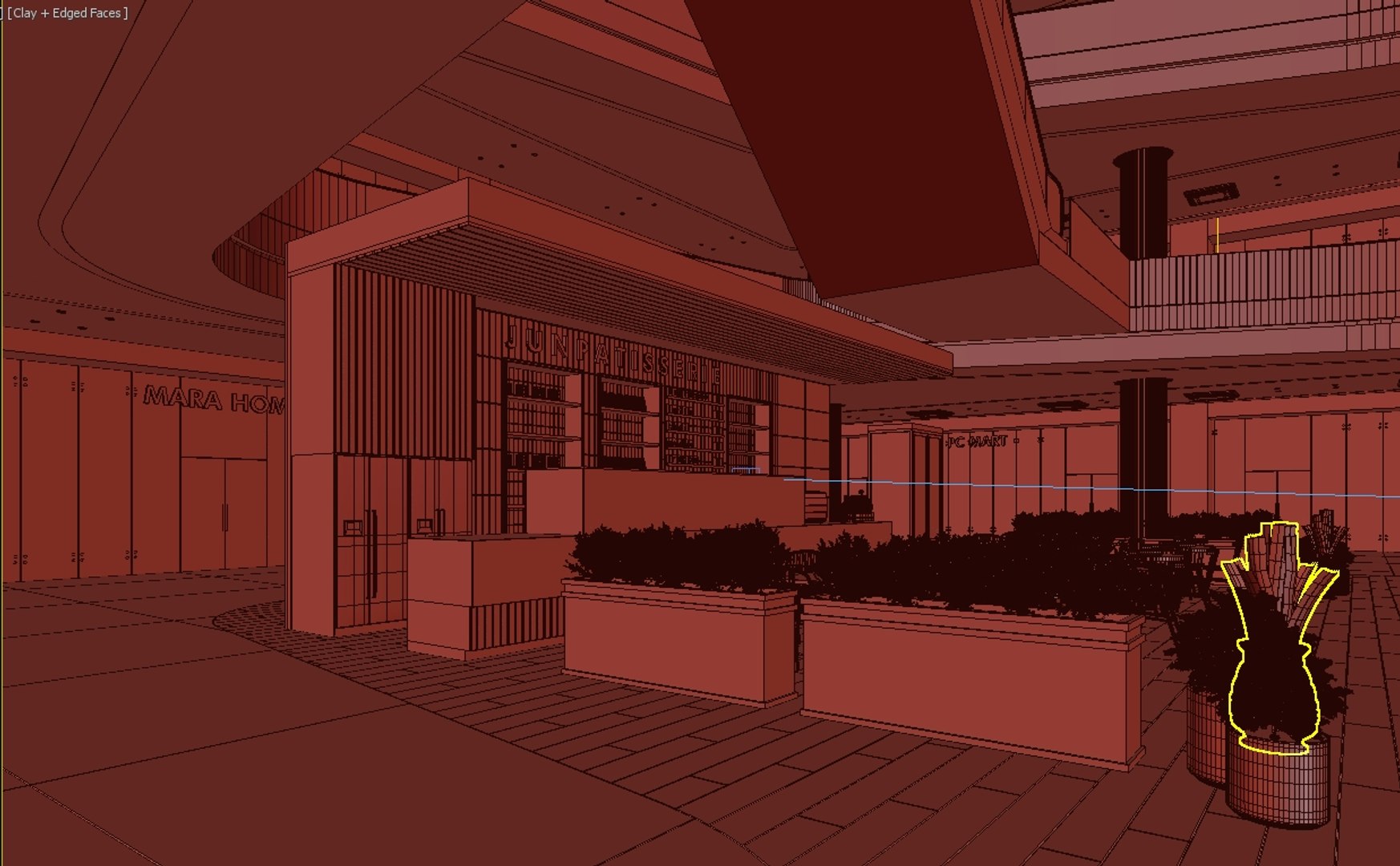 3D Modern Shopping Mall Interior model - TurboSquid 2038467