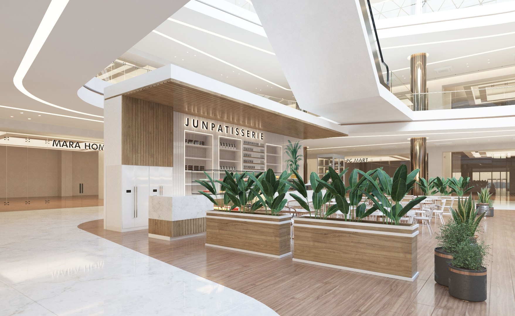 3D Modern Shopping Mall Interior model - TurboSquid 2038467