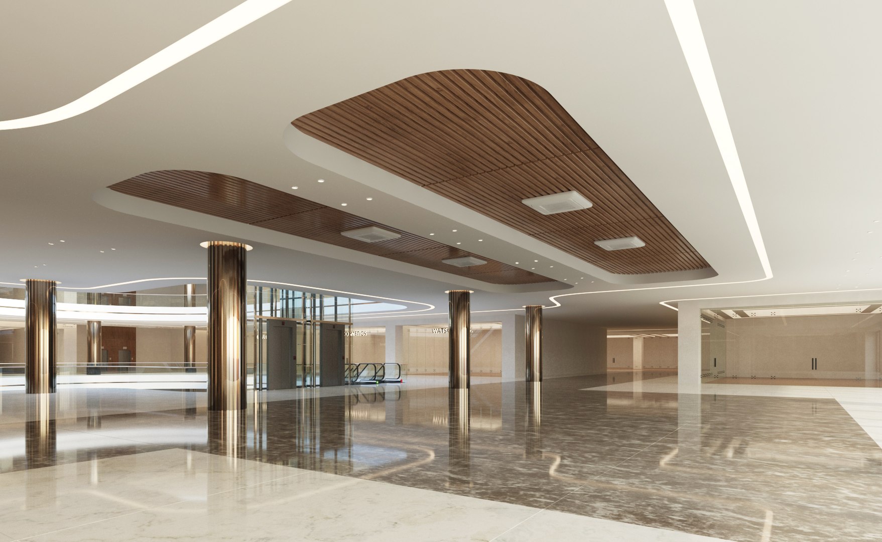 3D Modern Shopping Mall Interior model - TurboSquid 2038467