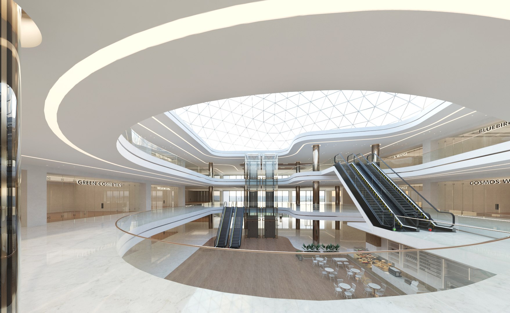 3D Modern Shopping Mall Interior model - TurboSquid 2038467