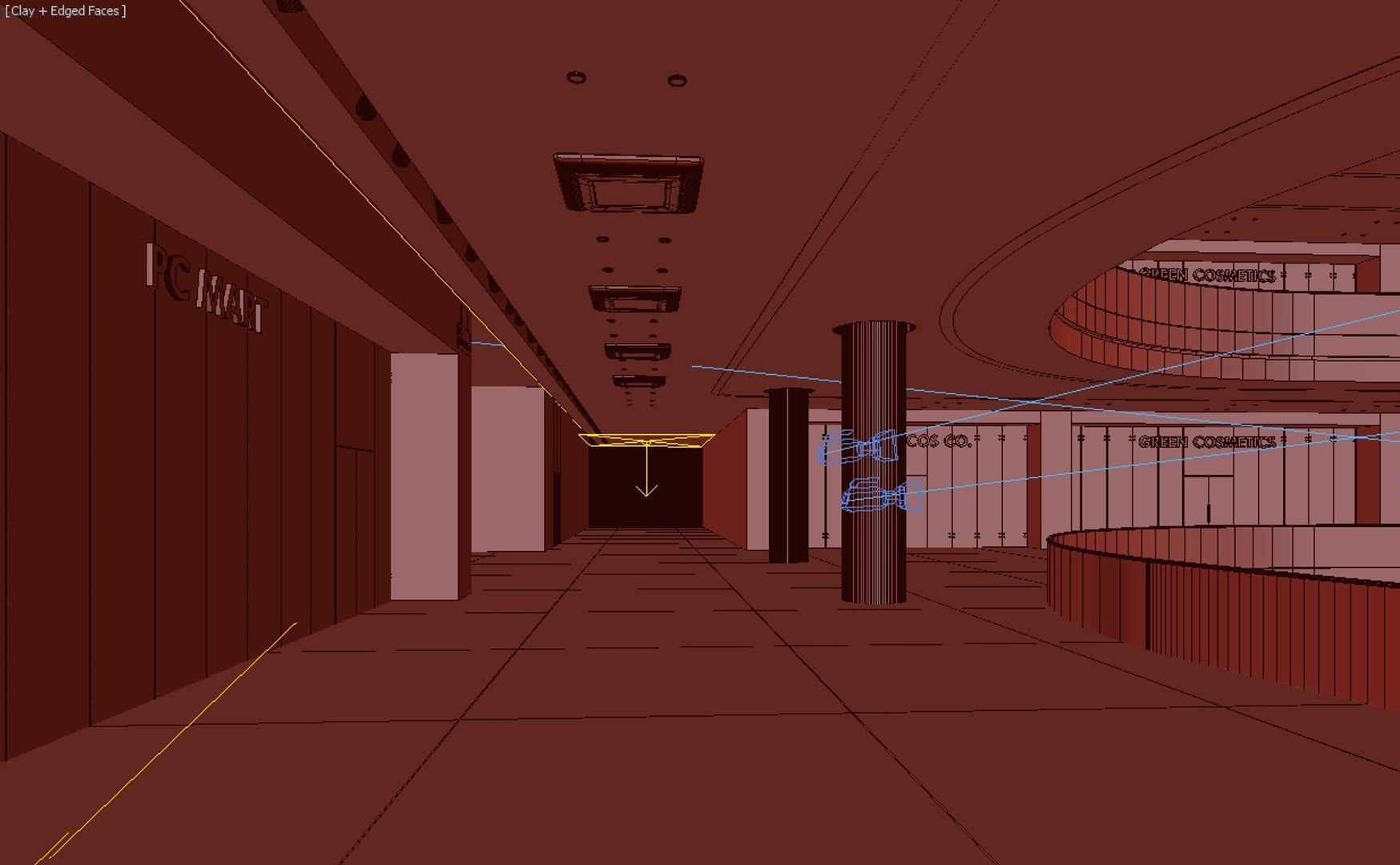 3D Modern Shopping Mall Interior model - TurboSquid 2038467