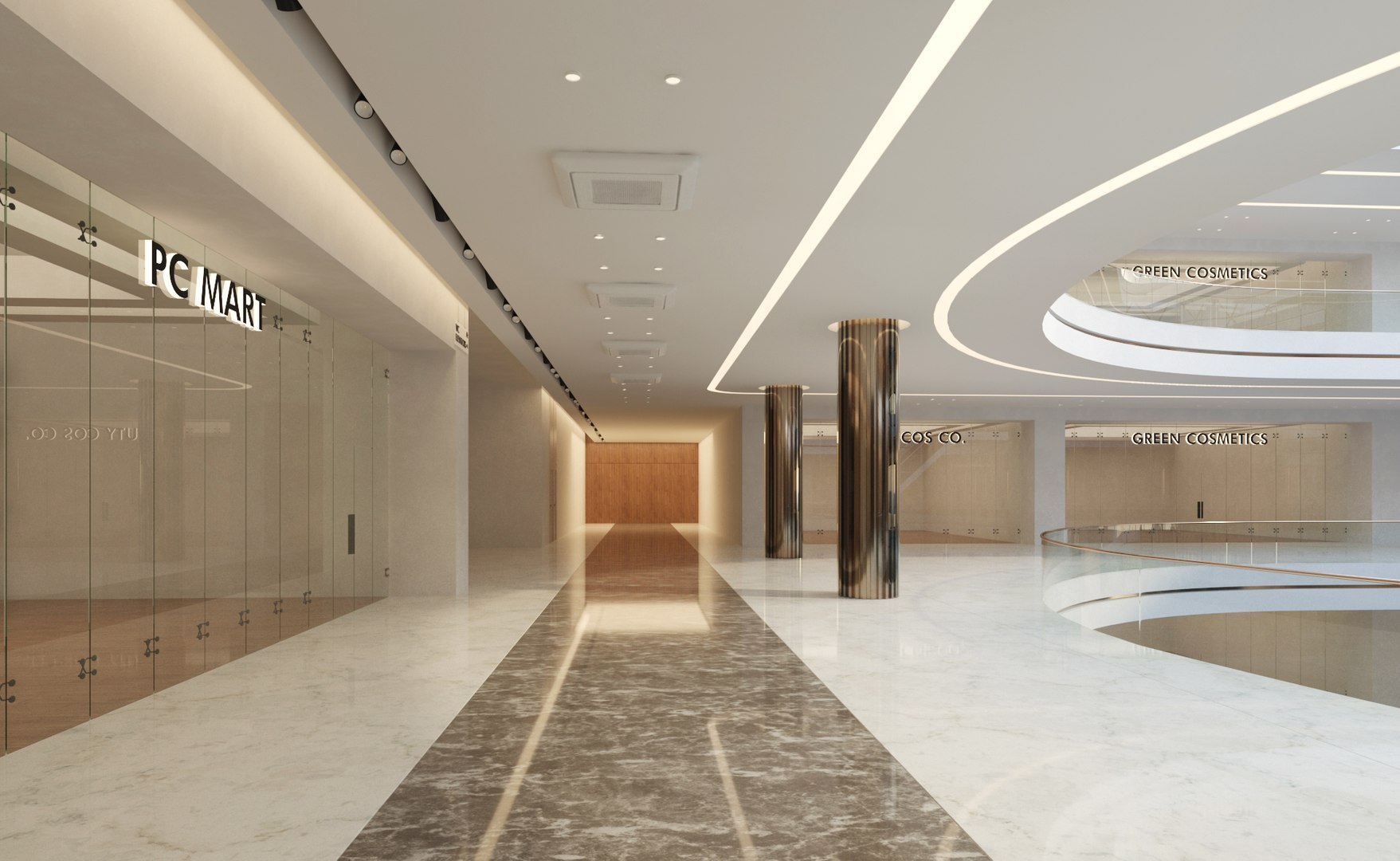 3D Modern Shopping Mall Interior model - TurboSquid 2038467