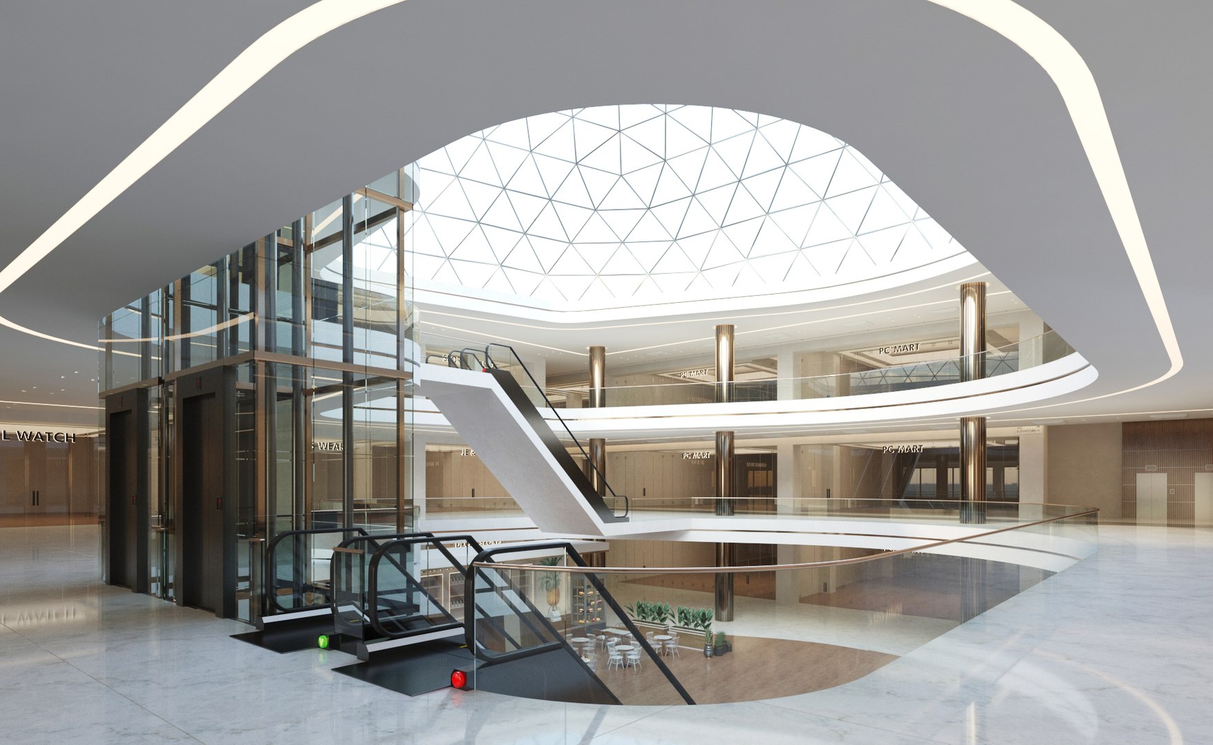 3D Modern Shopping Mall Interior Model - TurboSquid 2038467