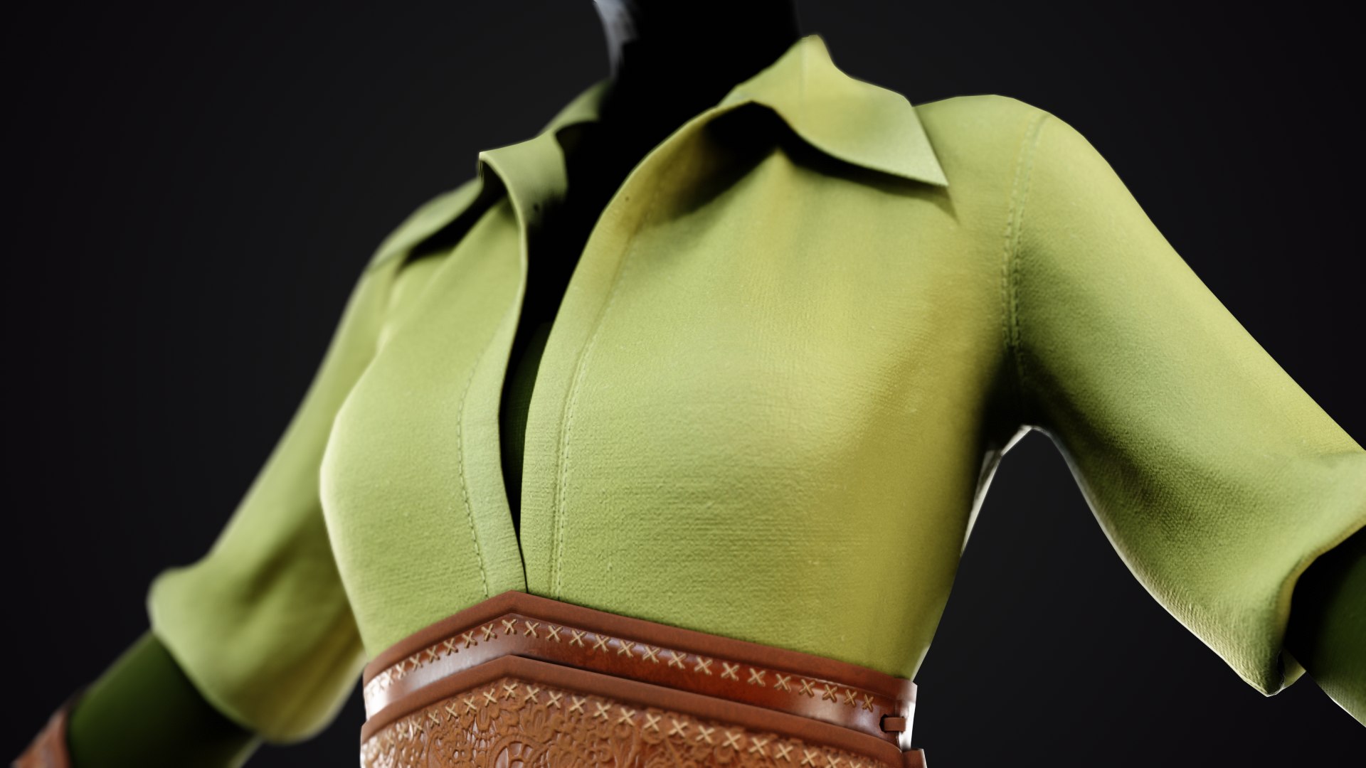 3D Medieval Women Outfit - Marvelous Designer Clo3D - High Low Poly ...