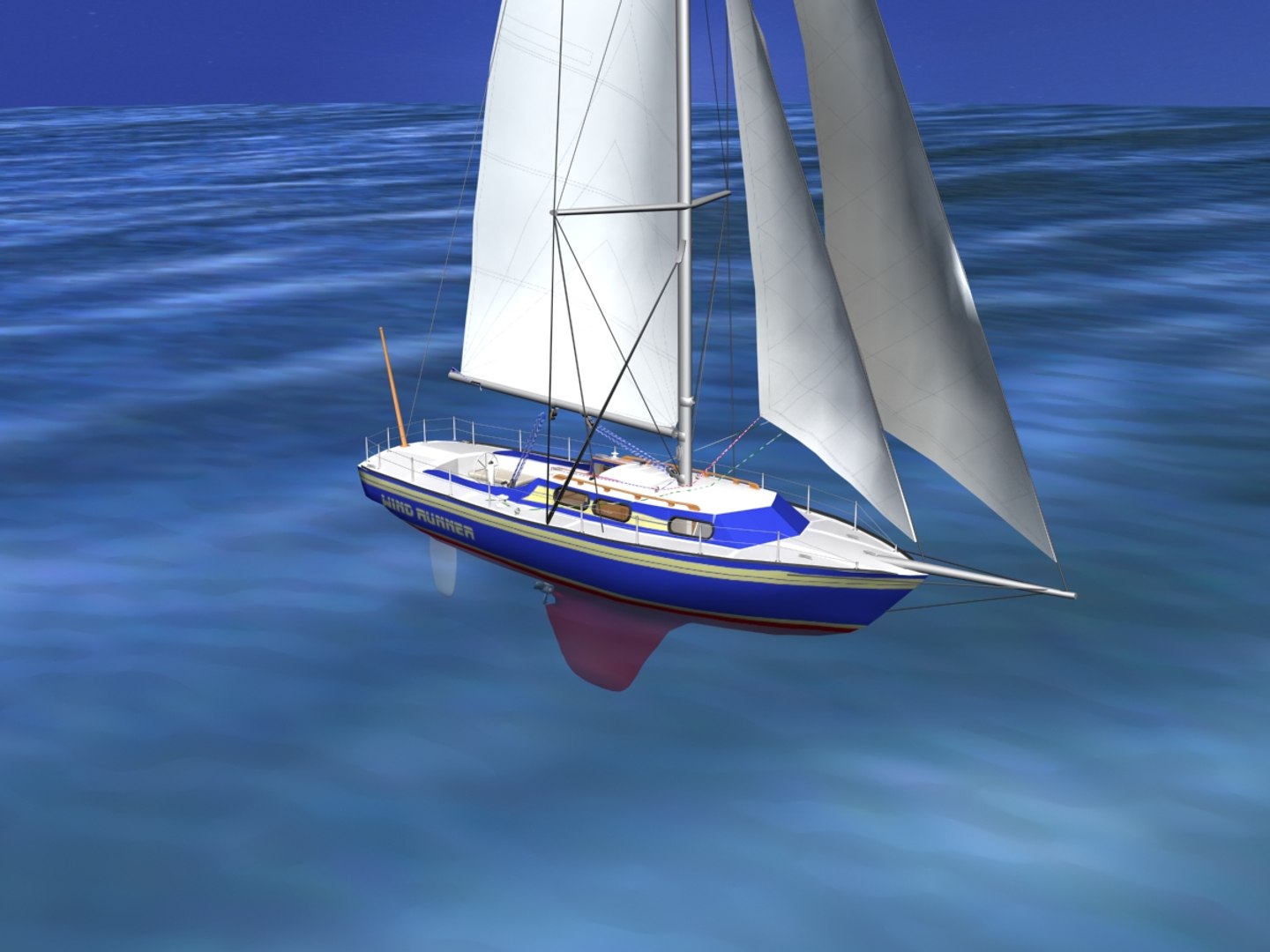 Cutter rigged sailing sailboats 3D model - TurboSquid 1306369