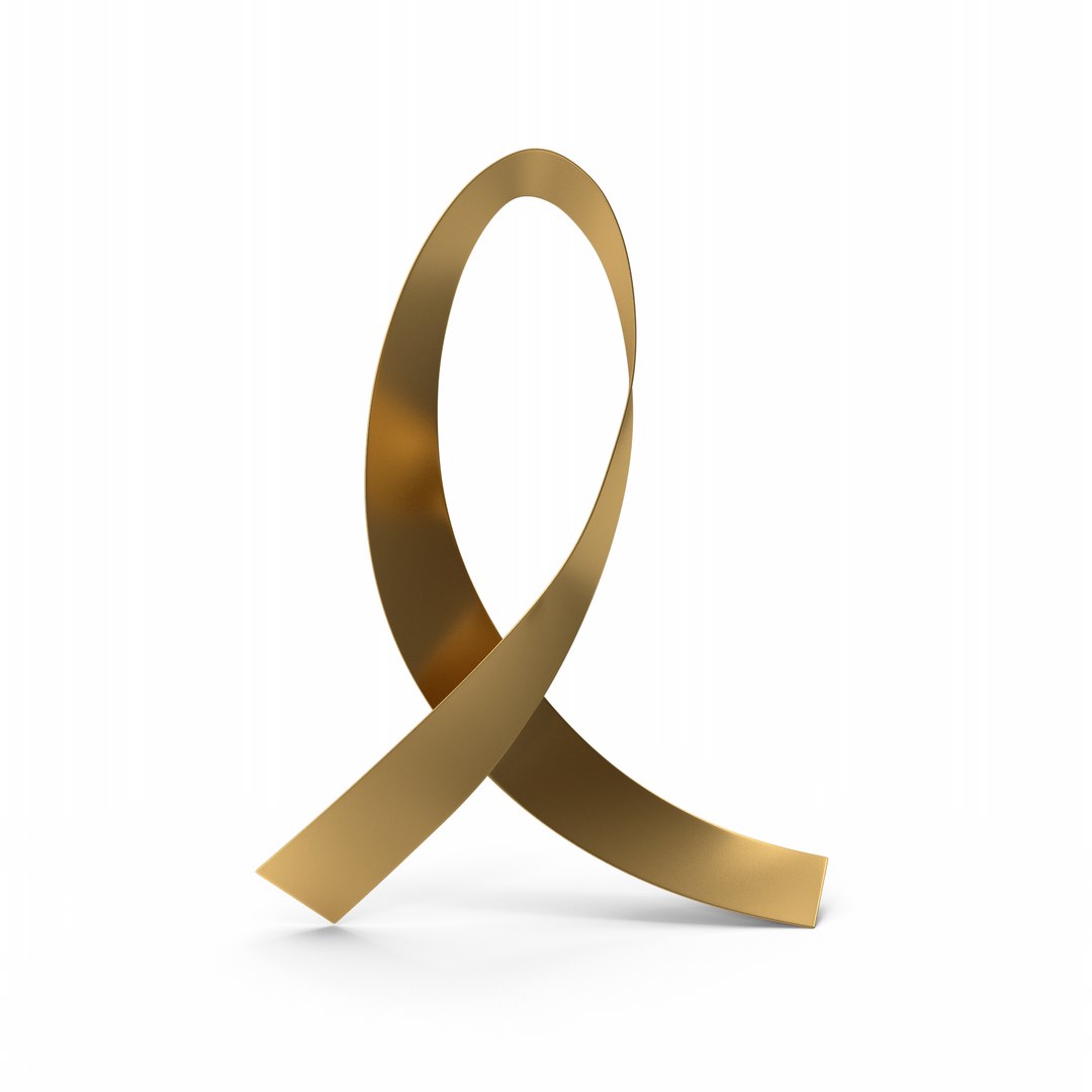 Gold Ribbon 3D Model - TurboSquid 2210087