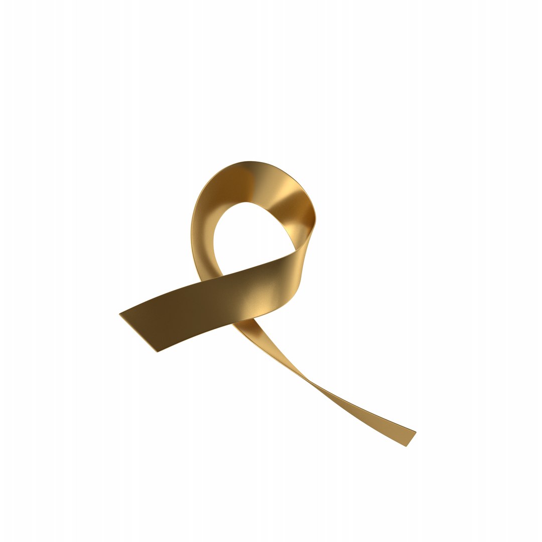 Gold Ribbon 3D Model - TurboSquid 2210087