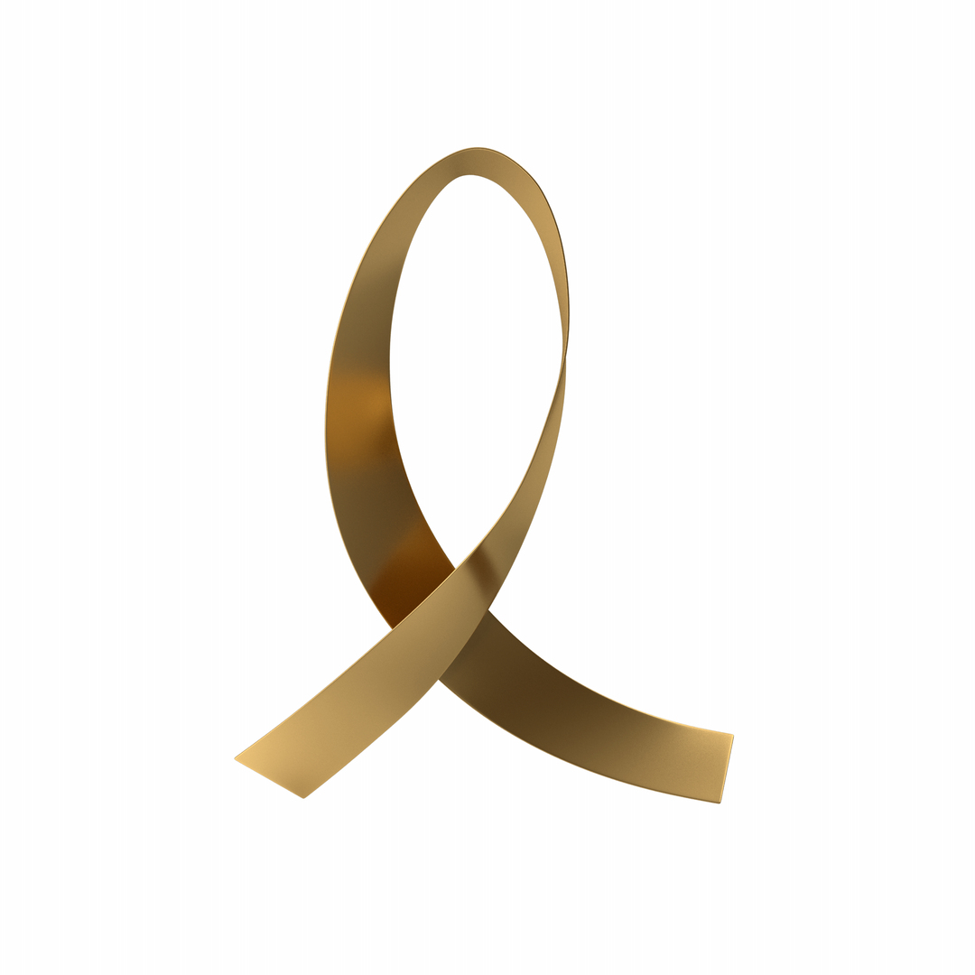 Gold Ribbon 3D Model - TurboSquid 2210087