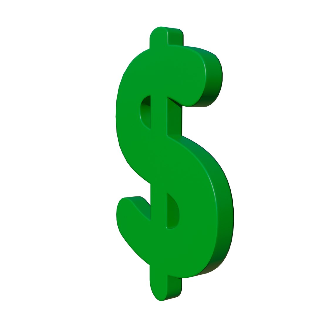 3D Dollar Symbol Model - TurboSquid 2295508