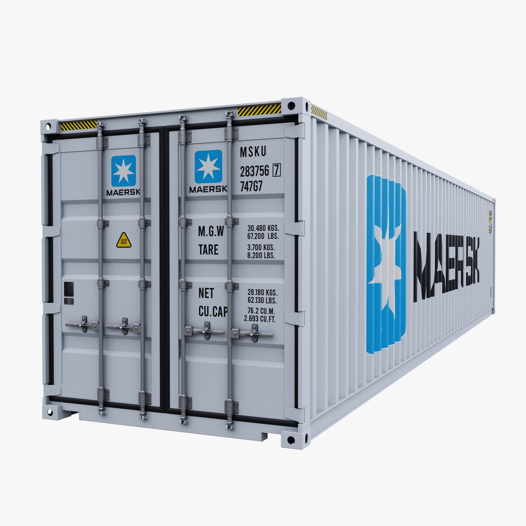 3D Container 40FT Maersk model - TurboSquid 2070070