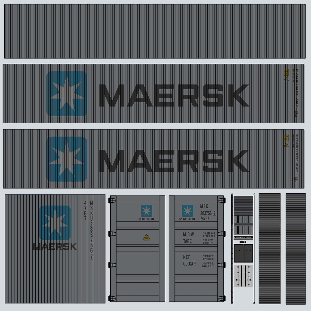 3D Container 40FT Maersk Model - TurboSquid 2070070