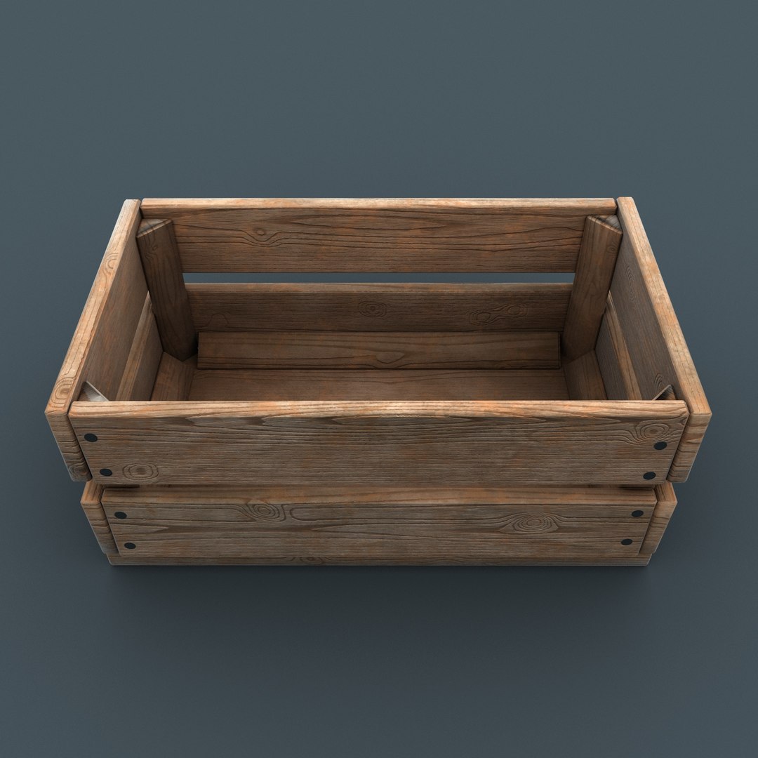 3D wood box model - TurboSquid 1585461