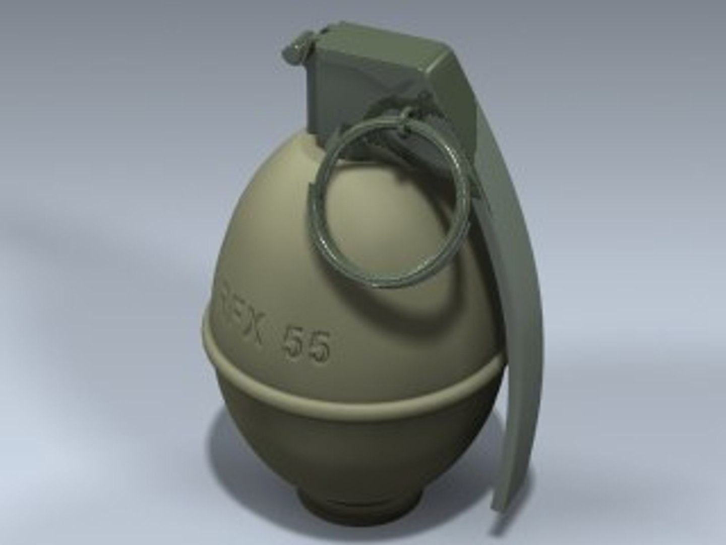 3d Model M26a1 Grenade