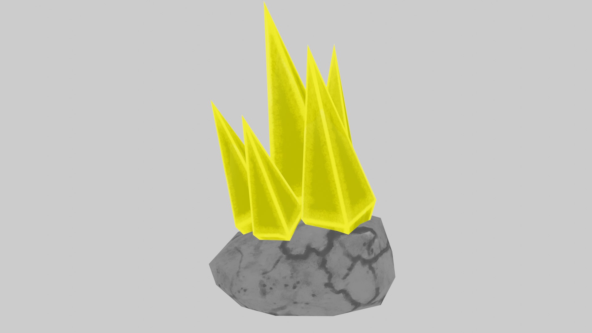 Yellow Stylized Rock Crystal Cluster Version 3 3D Model - TurboSquid ...