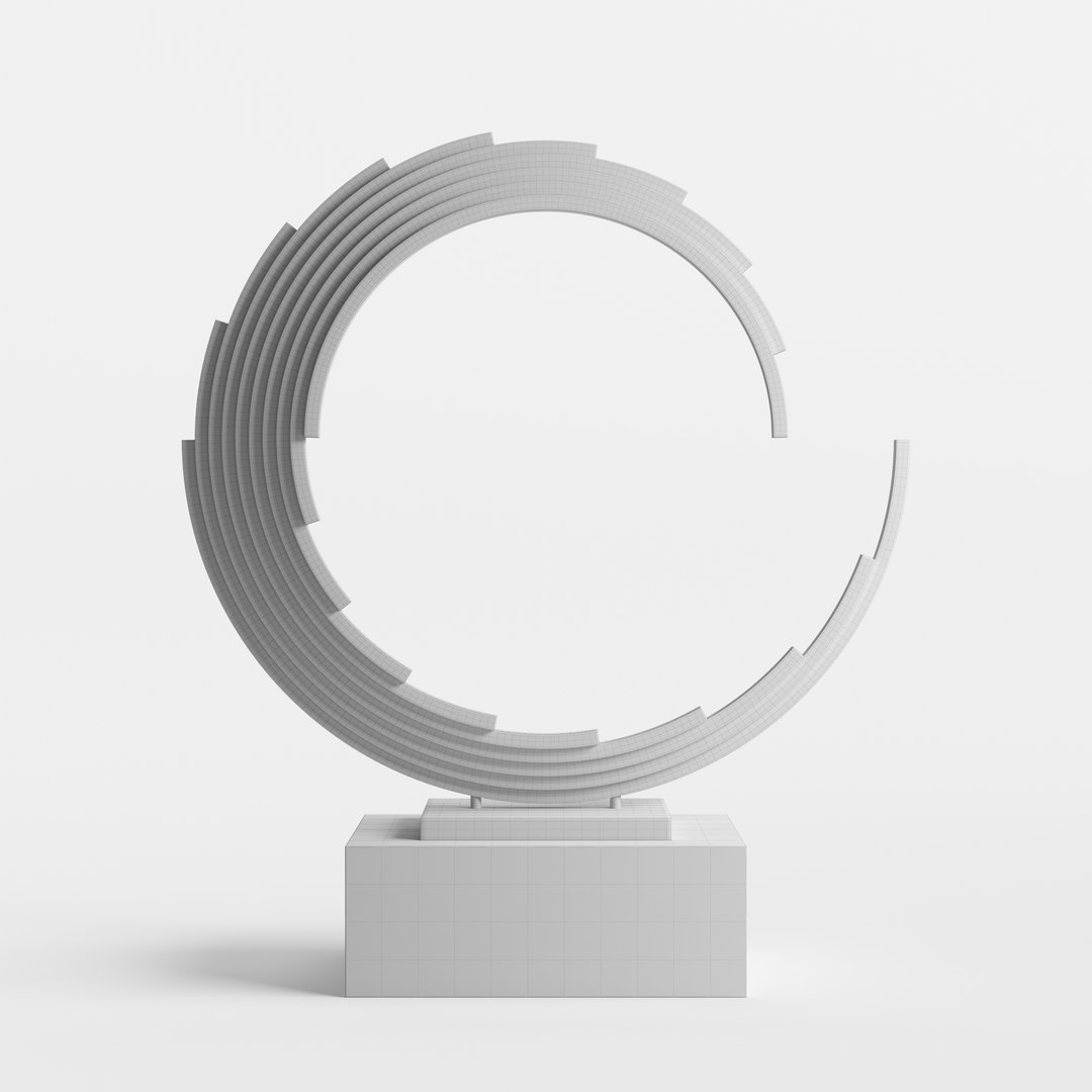 3D Modern Decorative Abstract Bronze Art Sculpture 30 model ...