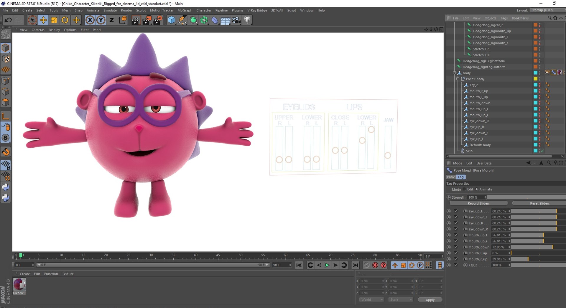 Chiko Character Kikoriki Rigged For Cinema 4D 3D Model - TurboSquid 2211397