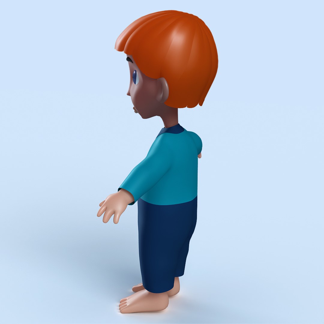 3d child boy model