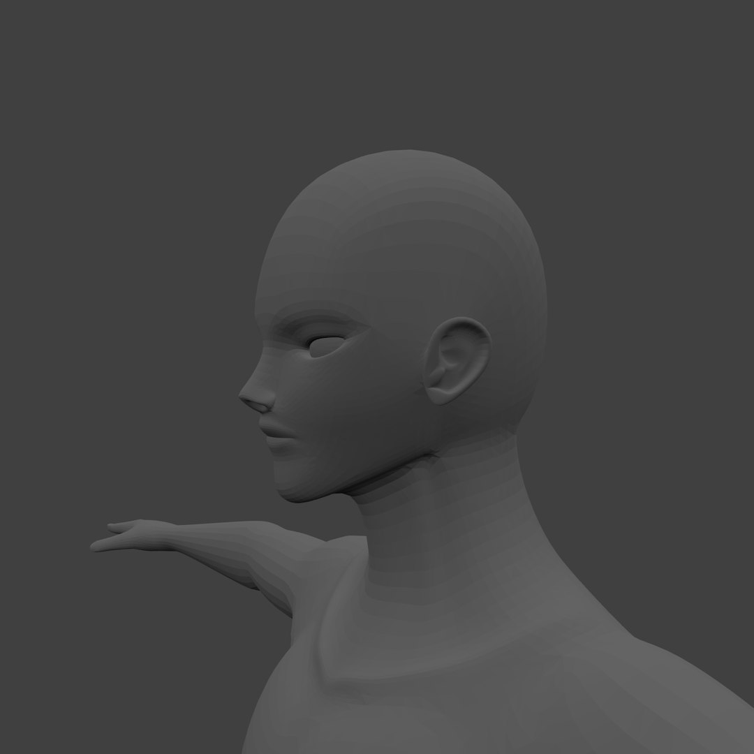 3d Model Base Realistic Male Anime