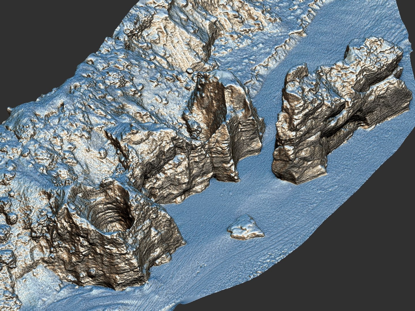 3D Ocean Cliff 16k - TurboSquid 1412661