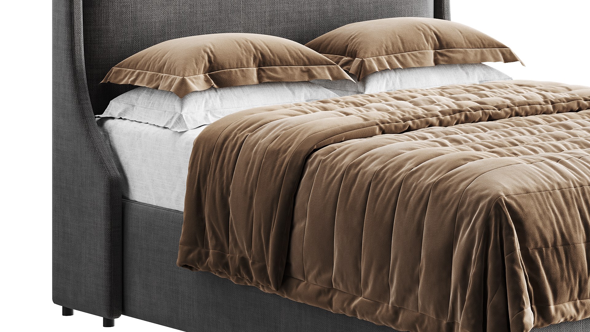 3D Audrey Bed Double Model - TurboSquid 2417282
