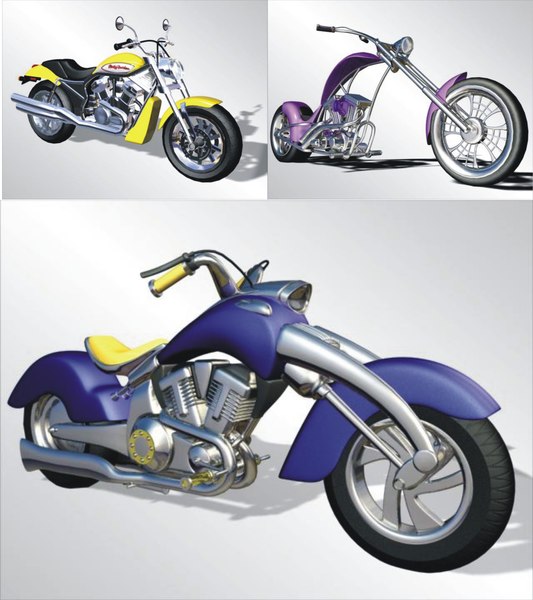 motorcycles 3d max