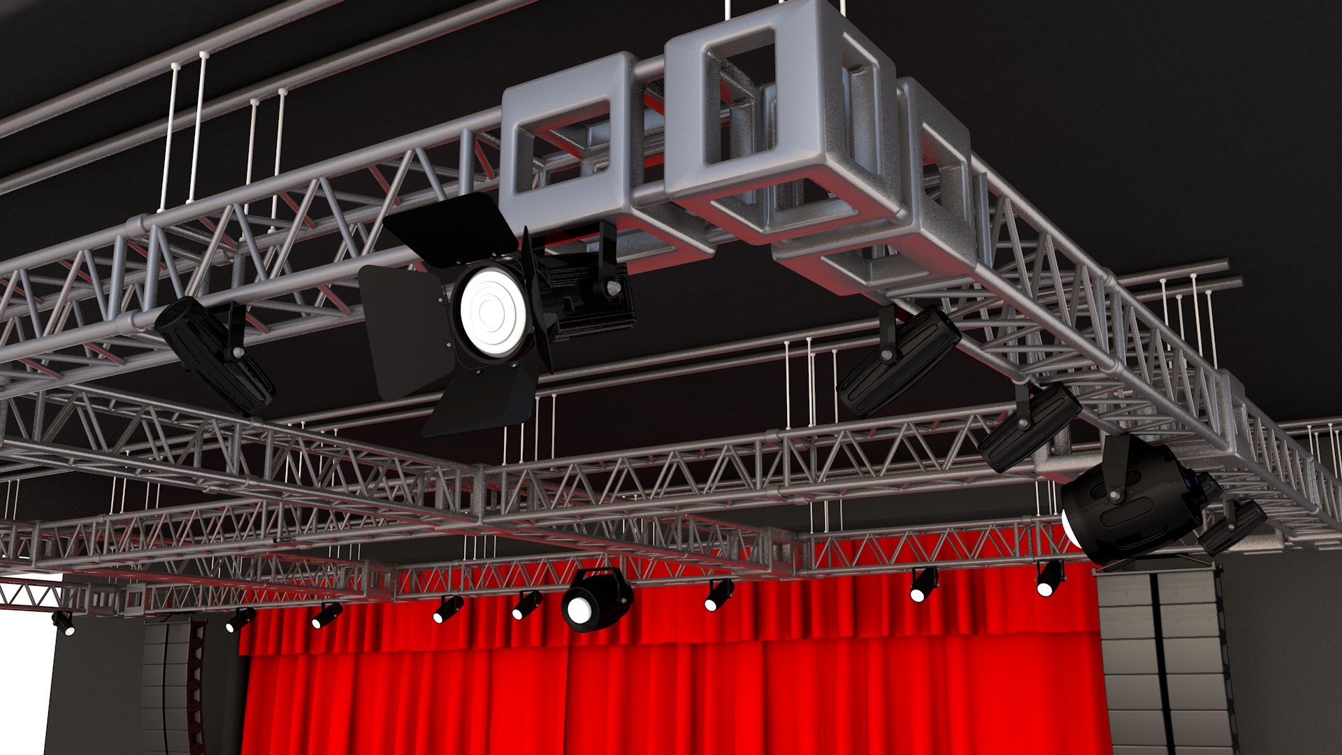 3D Full Theater Stage Model - TurboSquid 1807660