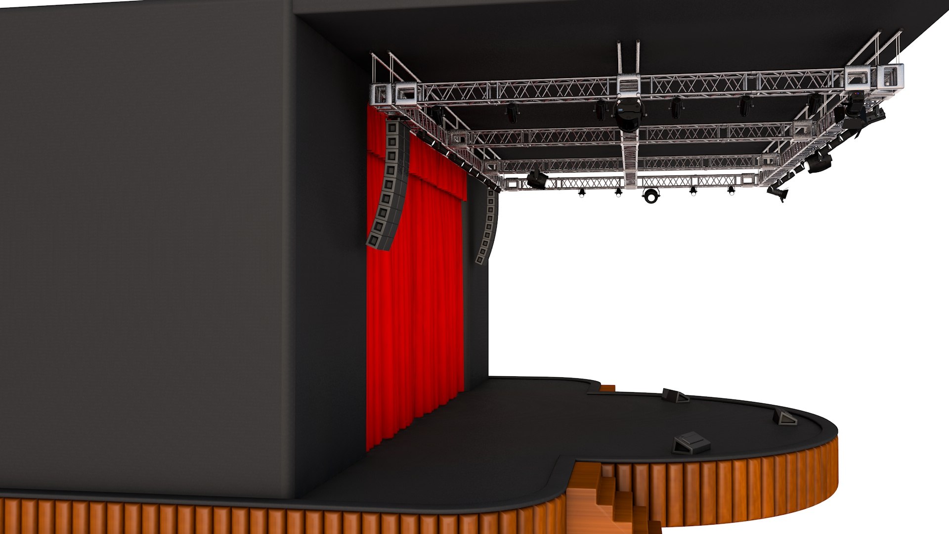 3D Full Theater Stage Model - TurboSquid 1807660