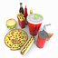 3d Model Of Cartoon Junk Food