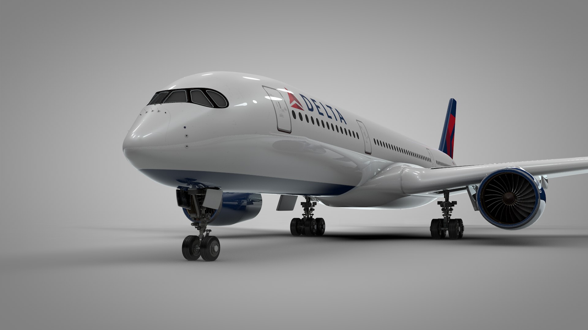 Airbus A350-900 Delta Airlines Model - TurboSquid 1428590