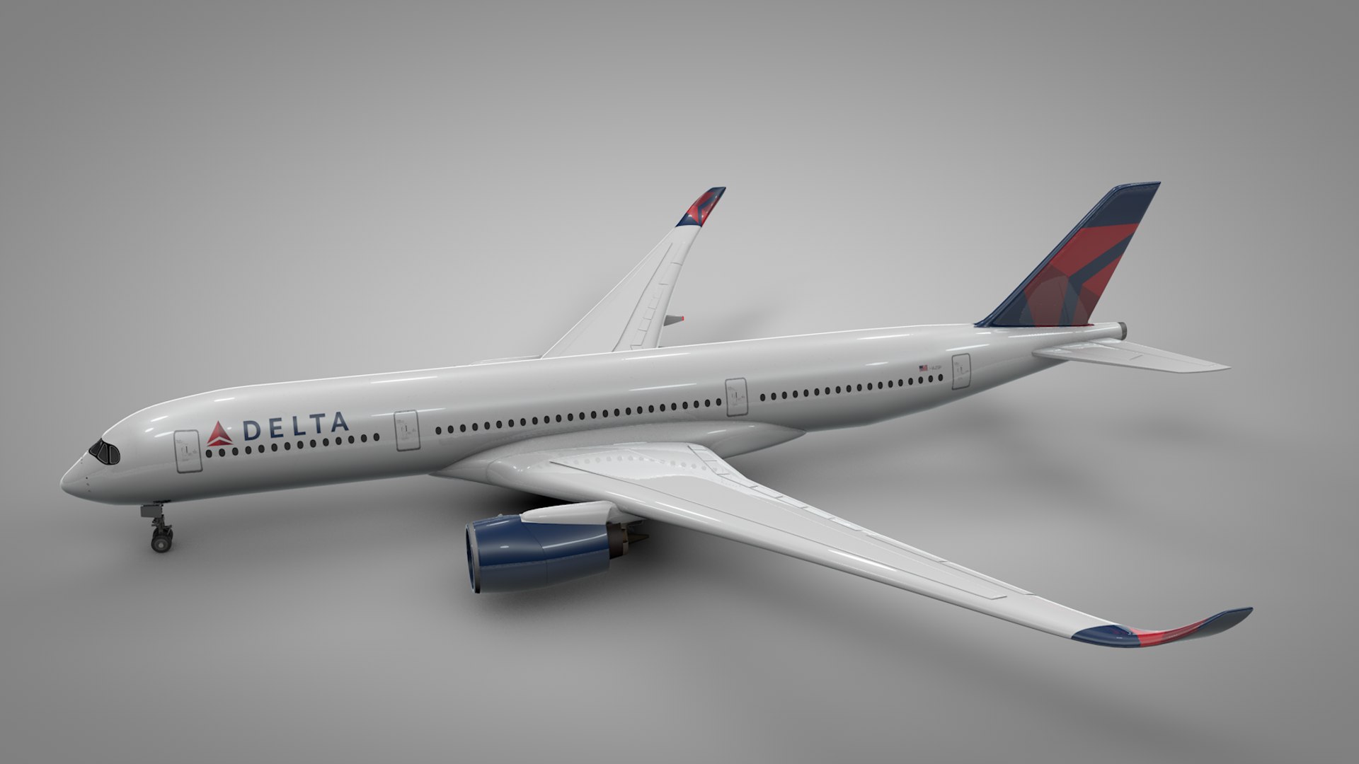 Airbus A350-900 Delta Airlines Model - TurboSquid 1428590