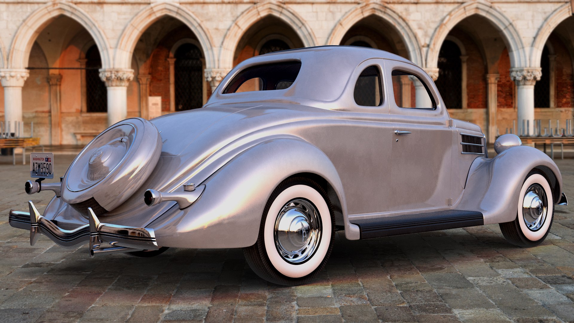 3D 1936 Ford V8 Coupe Metallic Rigged - TurboSquid 1922107