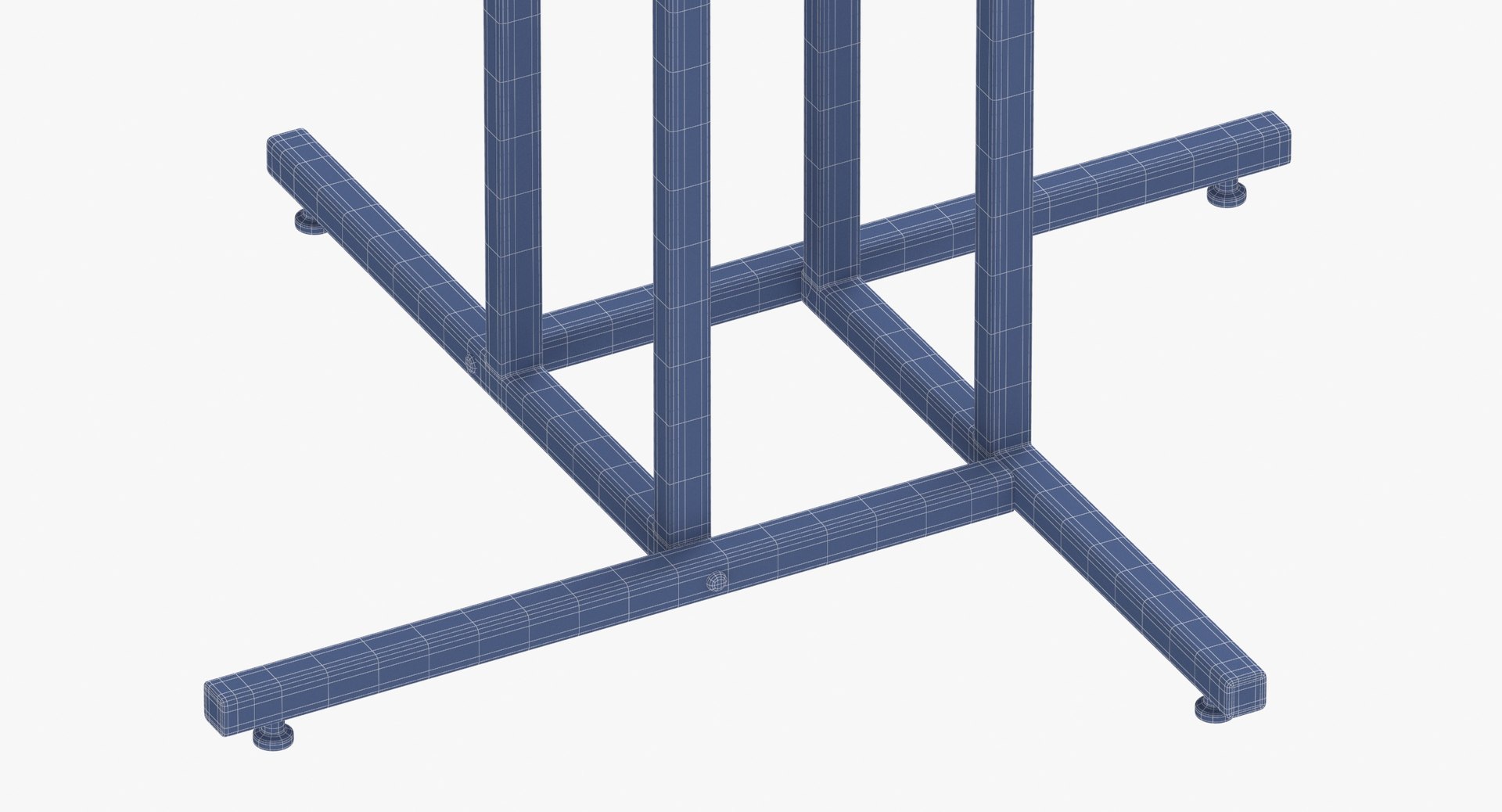 3D Clothing 4 Way Rack 01 Metal Black and White - TurboSquid 1965914