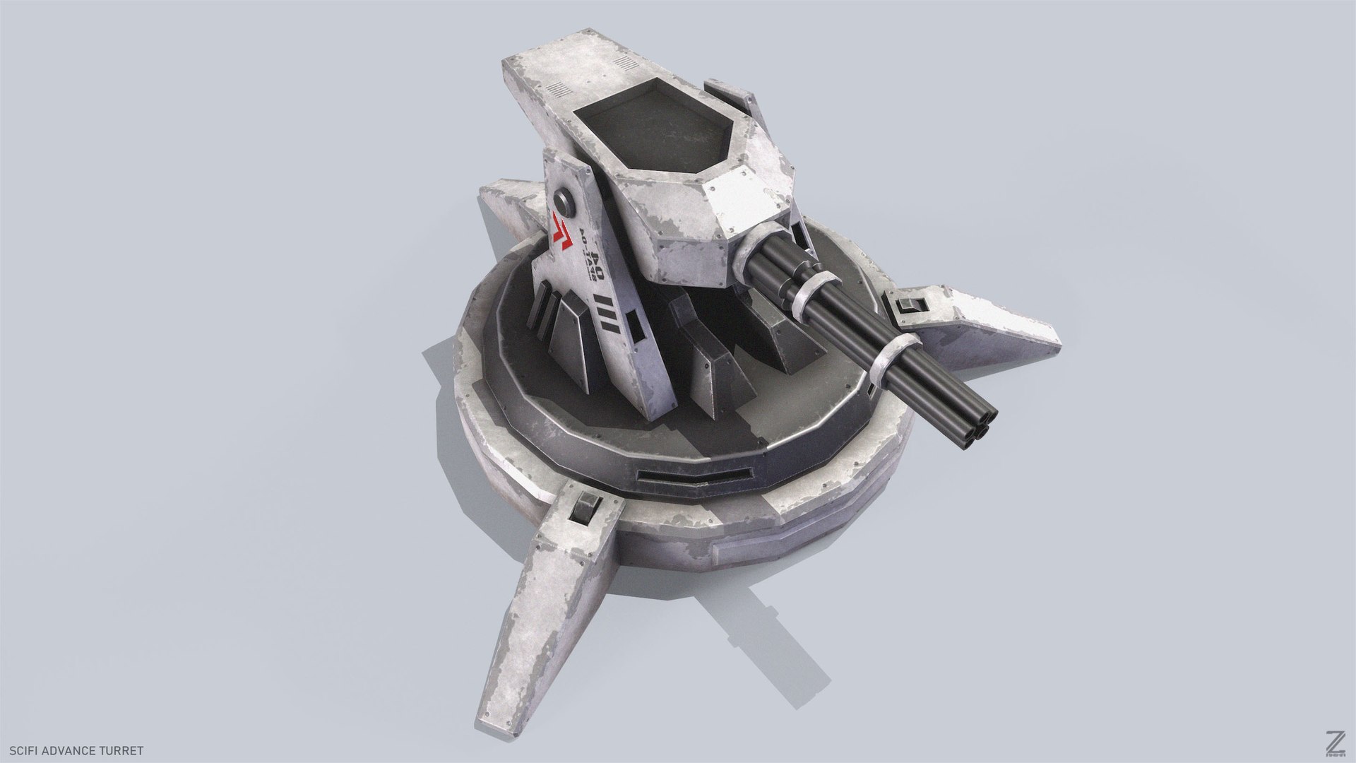 3D Scifi Advance Turret - TurboSquid 2396486