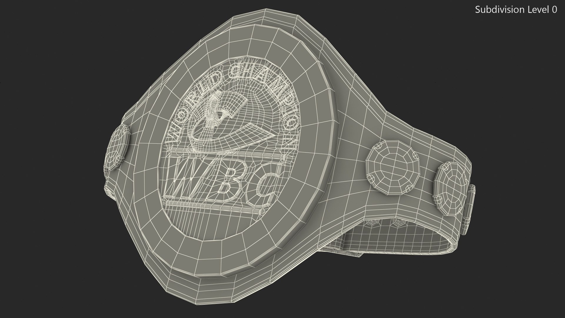 3D Model Wbc Champion Belt - TurboSquid 1472475