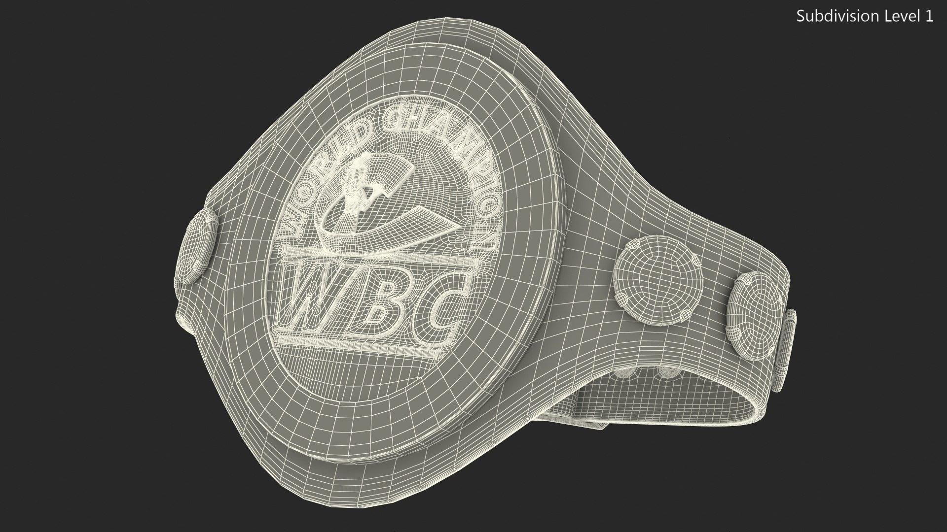 3D Model Wbc Champion Belt - TurboSquid 1472475