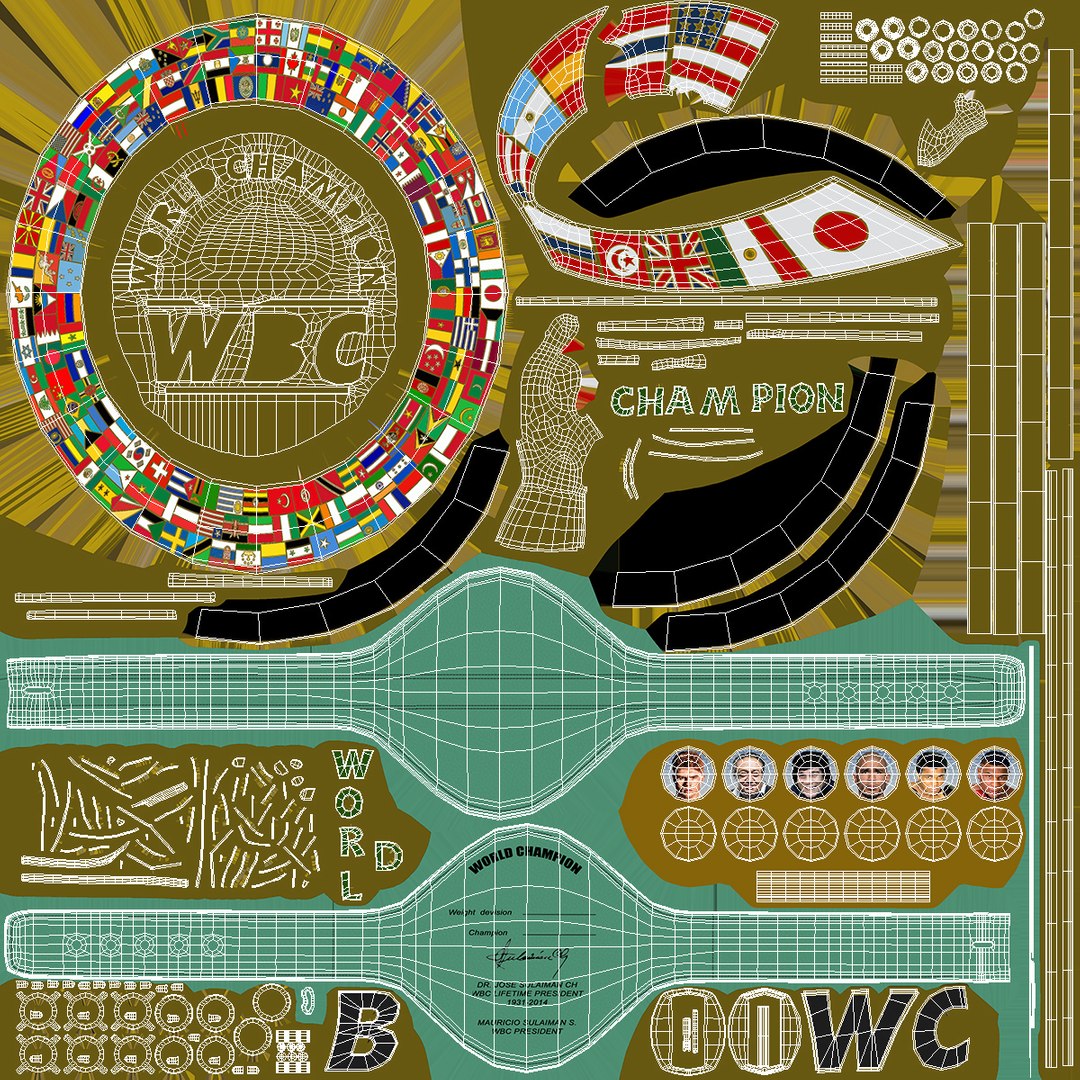 3D Model Wbc Champion Belt - TurboSquid 1472475