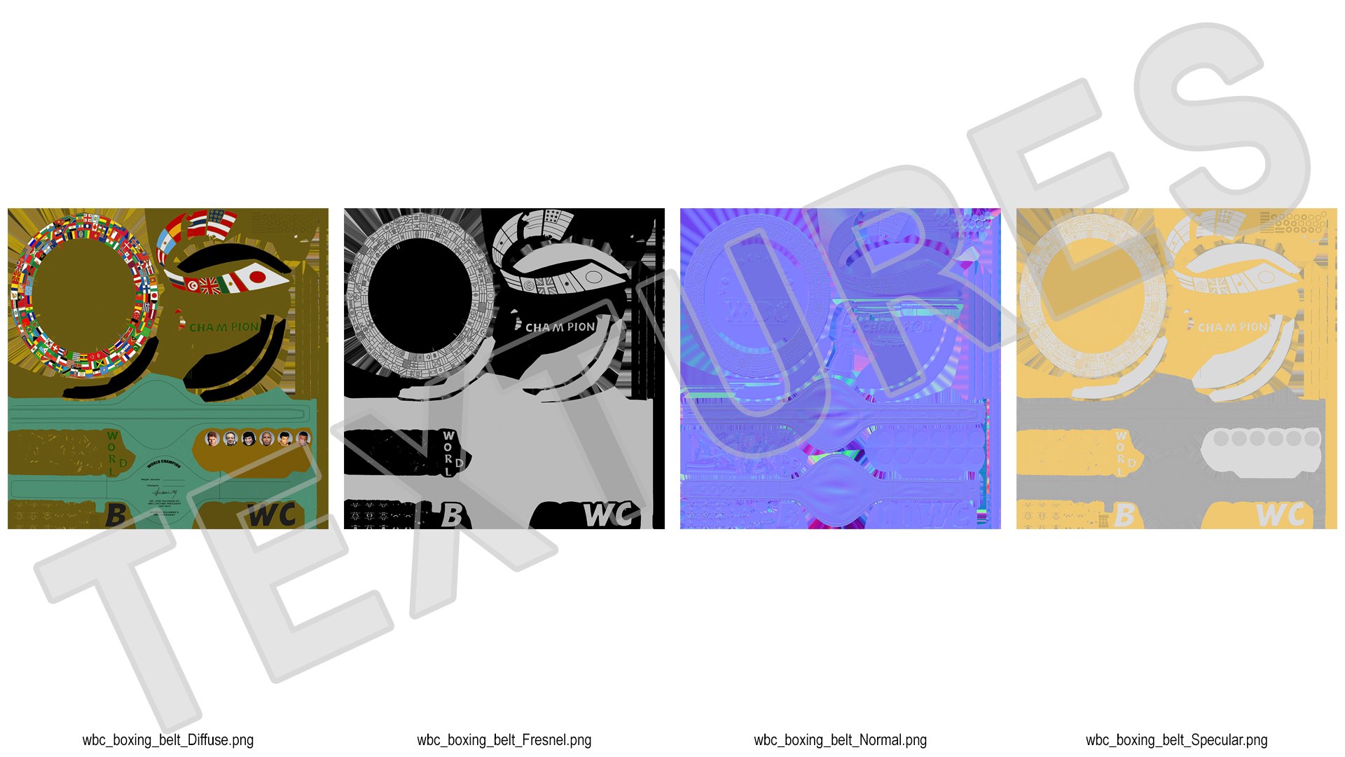 3D Model Wbc Champion Belt - TurboSquid 1472475