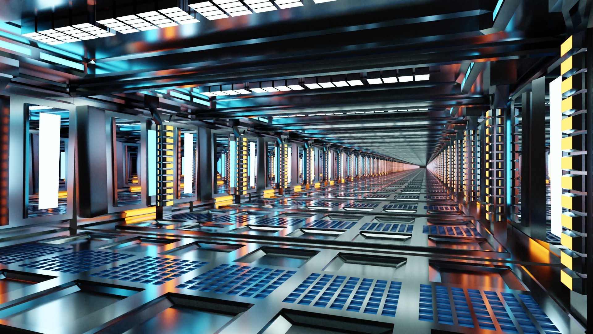 Science Fiction Tunnel 3D Model - TurboSquid 1644449