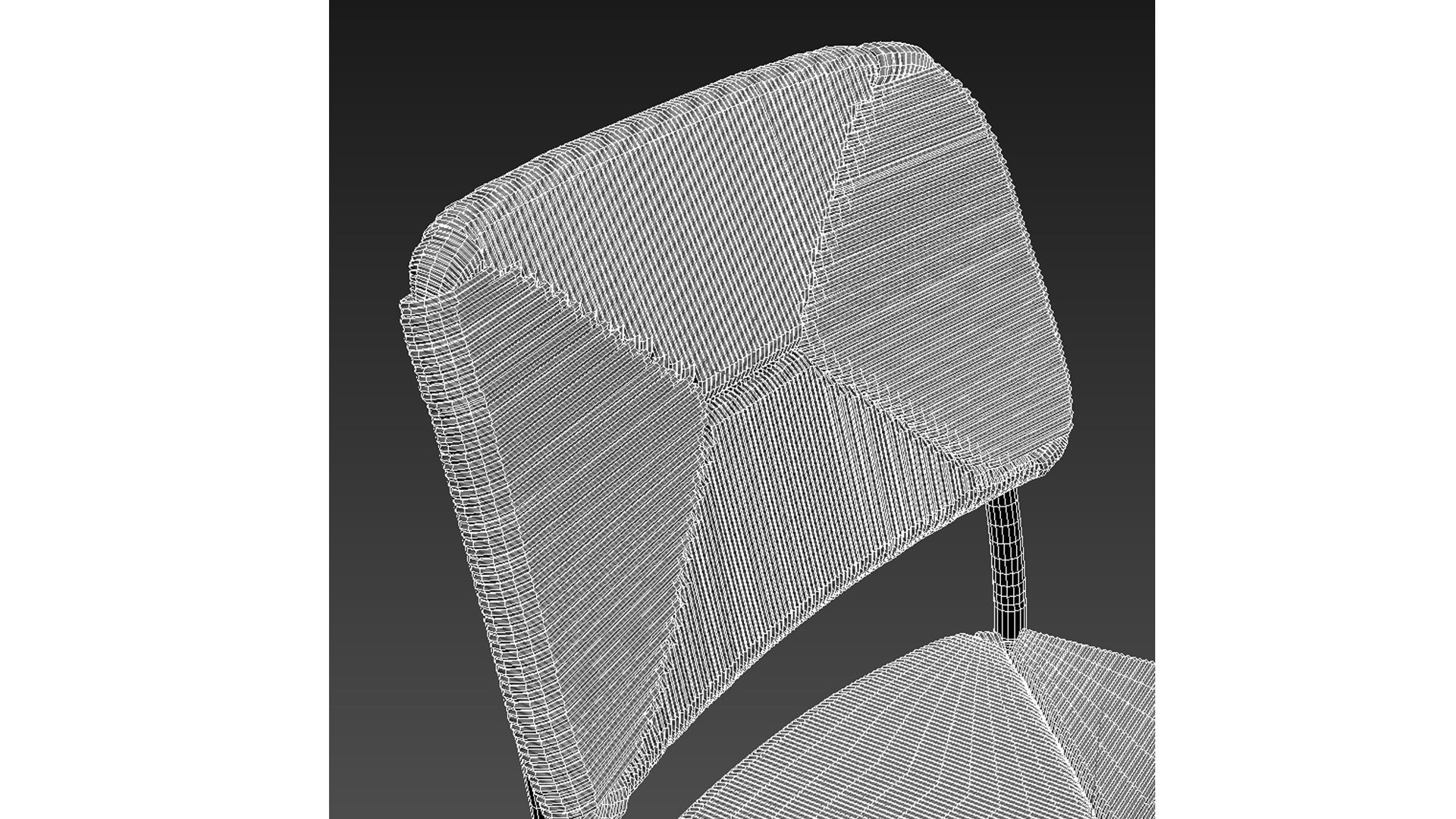 Flexform first steps black dining chair 3D model - TurboSquid 2054277